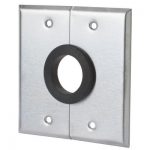 1½” Grommet Wall Plate - Stainless Steel - 2 Gang - Solid or Split ...
