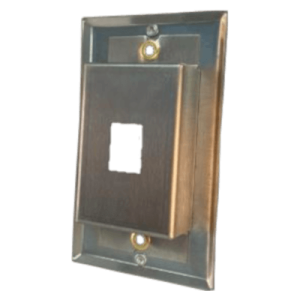 Recessed 1 Port Keystone Wall Plate with Phone Studs - Stainless Steel ...